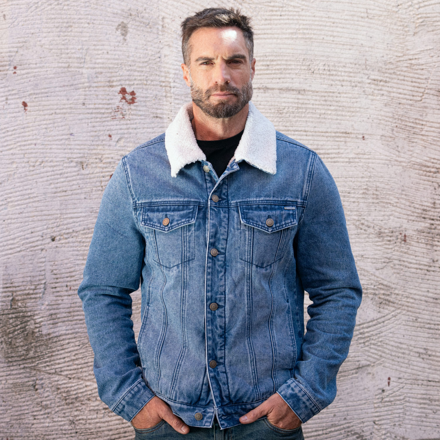 Sherpa-Lined Denim Trucker Jacket | BÆRSkin Tactical